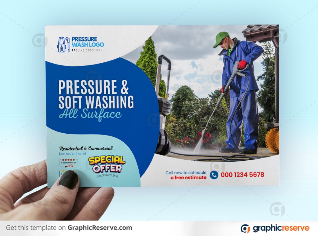 Pressure Washing EDDM Mailer Postcard Template