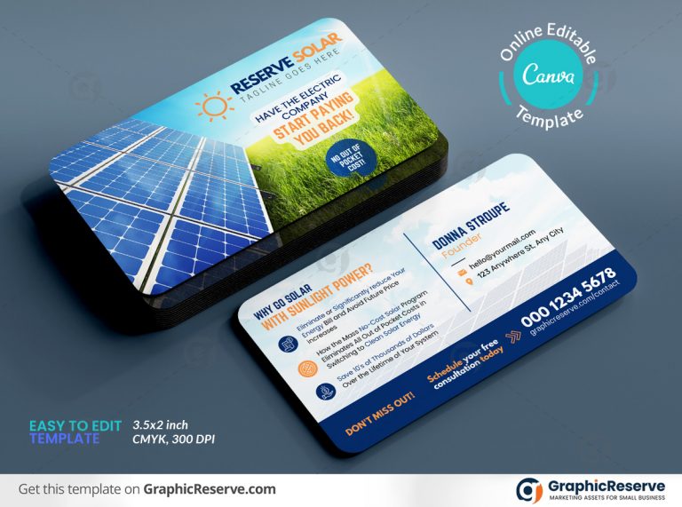 Solar Business Cards (10+ CANVA Design Templates)