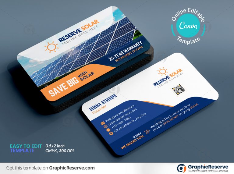 Solar Business Cards (10+ CANVA Design Templates)