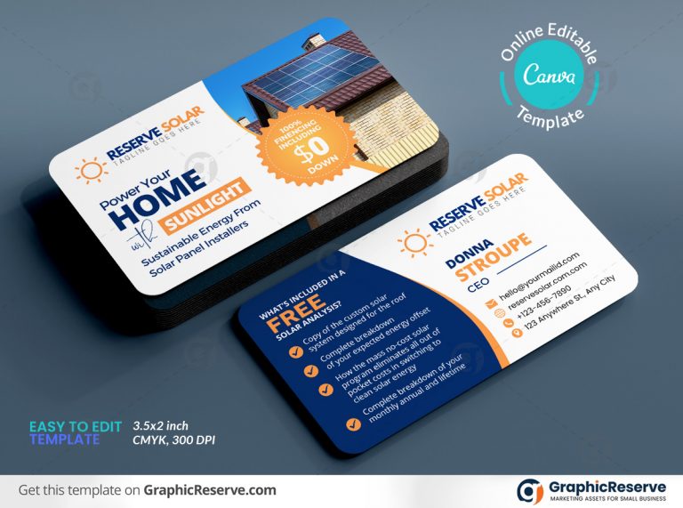 Solar Business Cards (10+ CANVA Design Templates)