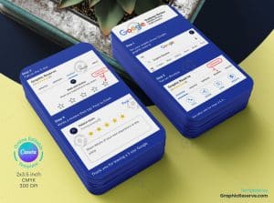 Google 5-star Rating Customer Review Card Canva Template