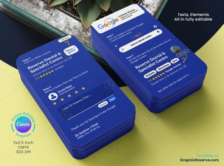 Google Review Template Canva Template