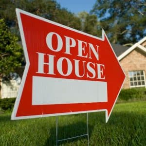 Modern Open House Yard Sign (Canva template) - Graphic Reserve