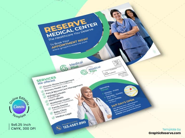 All-in-One Medical Advertising Design Canva Templates Bundle