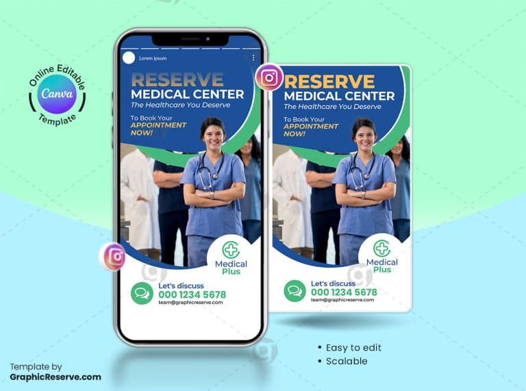 All-in-One Medical Advertising Design Canva Templates Bundle