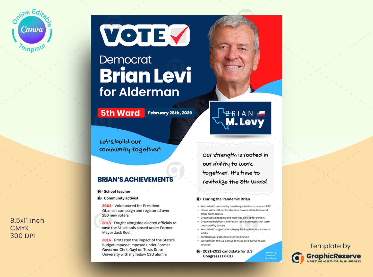 Political Flyer Design Canva Template