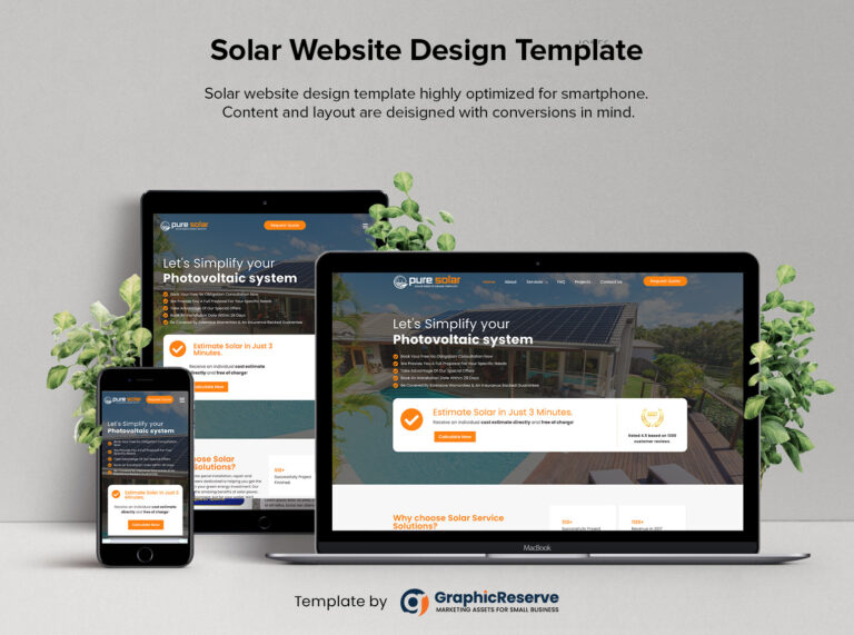 Solar Website Design Template (WordPress Elementor Theme)