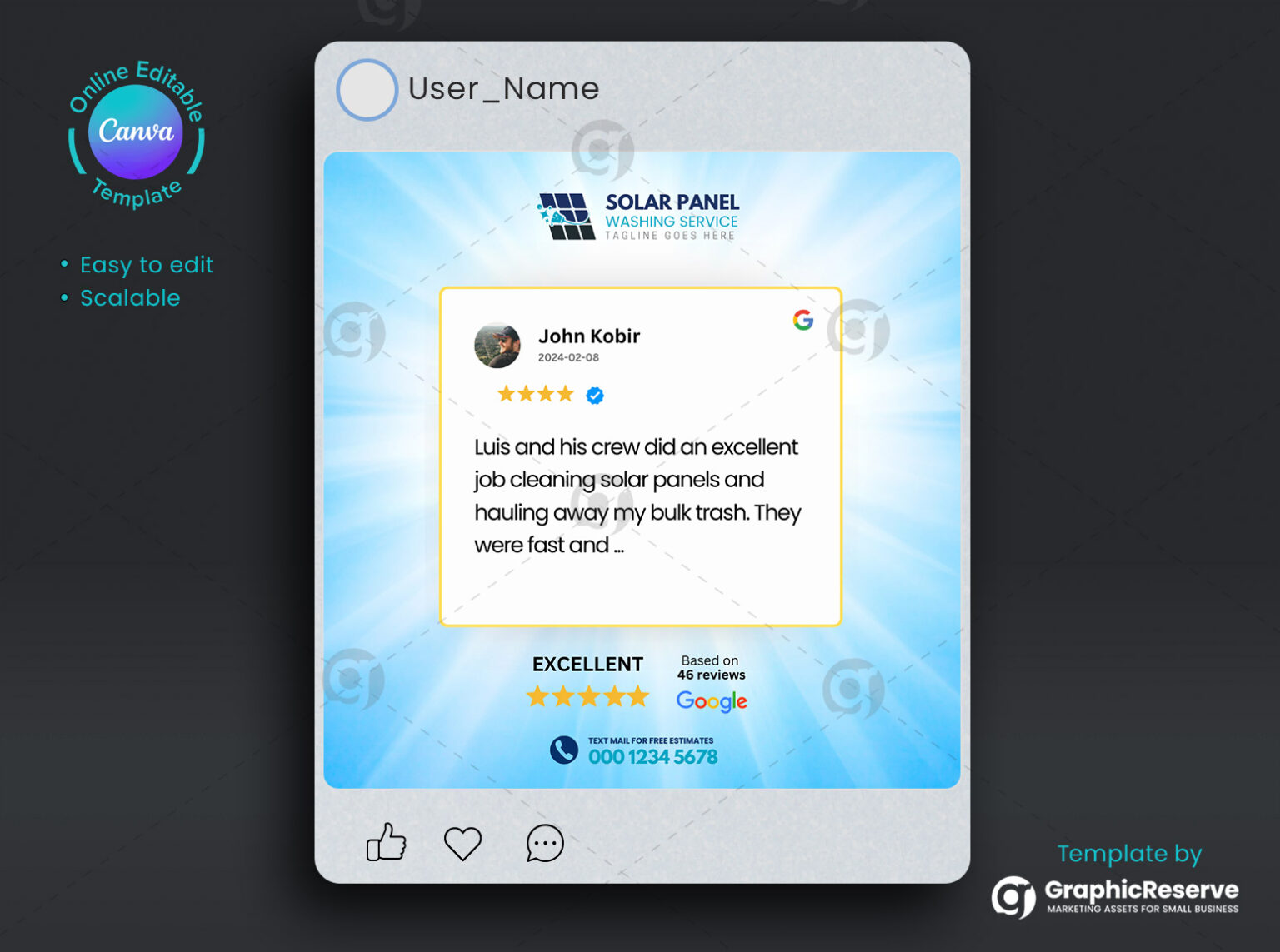 Google Review Card Templates - 20+ CANVA Designs