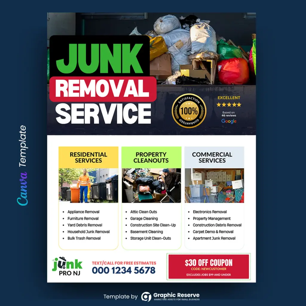 Junk Removal Advertising Flyer Design