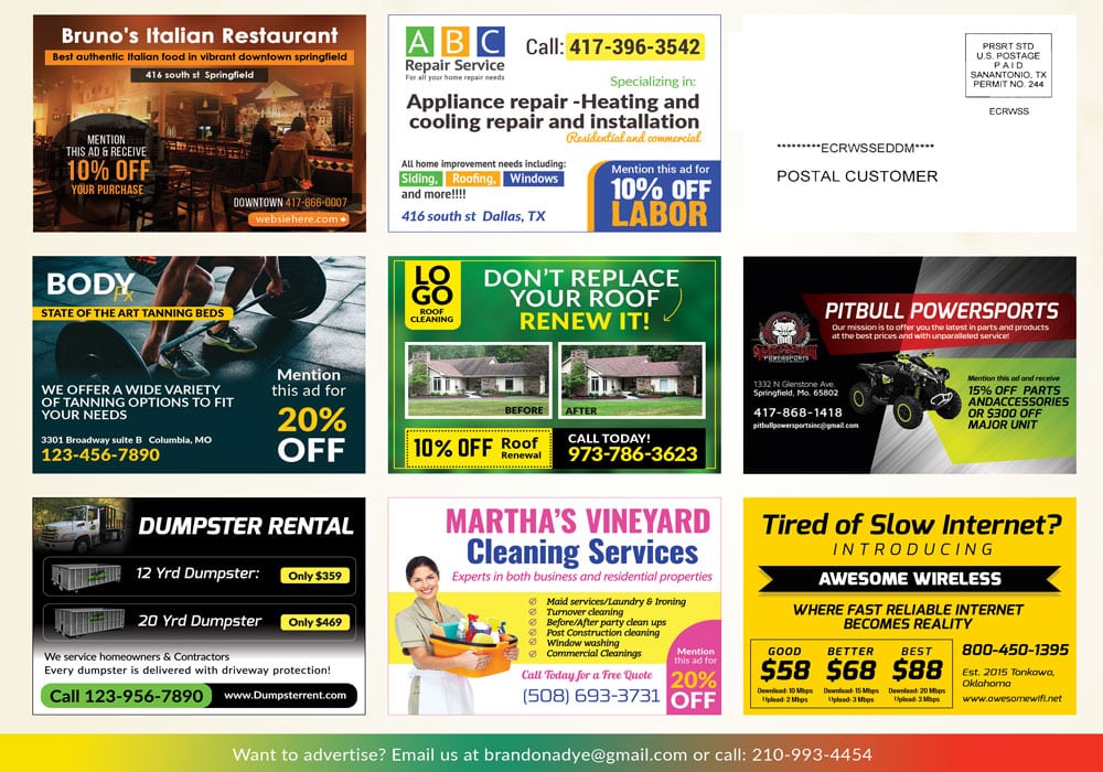 8 5x11 Full Page Shared Cost Co op EDDM Mailer Template Graphic Reserve