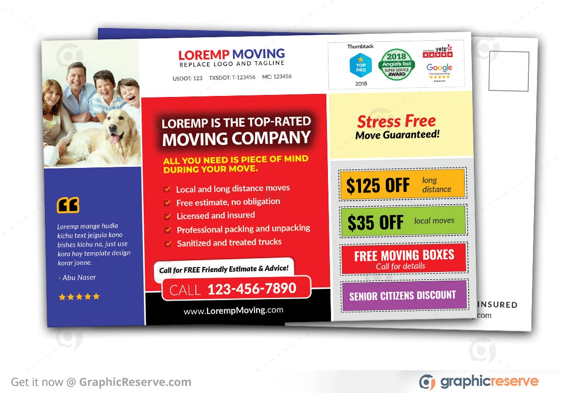 Moving & Storage Business Marketing Materials Canva Templates